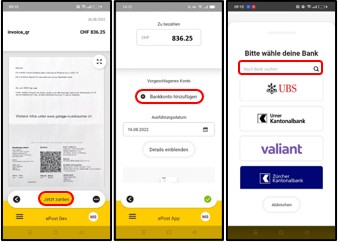 Zahlungen mit einem Valiant Konto vornehmen – Support Center ePost
